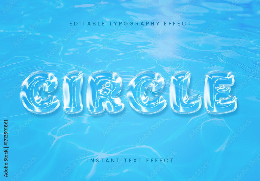 Blue And Transparent Photorealistic Water Ripple Text Effect Balloon ...