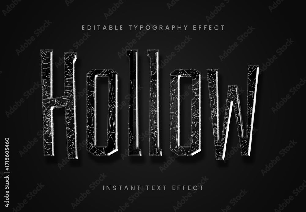 Black And White Cobweb Spooky Text Effect Spiderweb Halloween Font ...