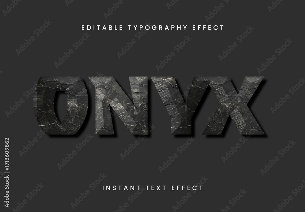 Black Marble 20s Text Effect Stone Beveled Font Stock Template | Adobe ...