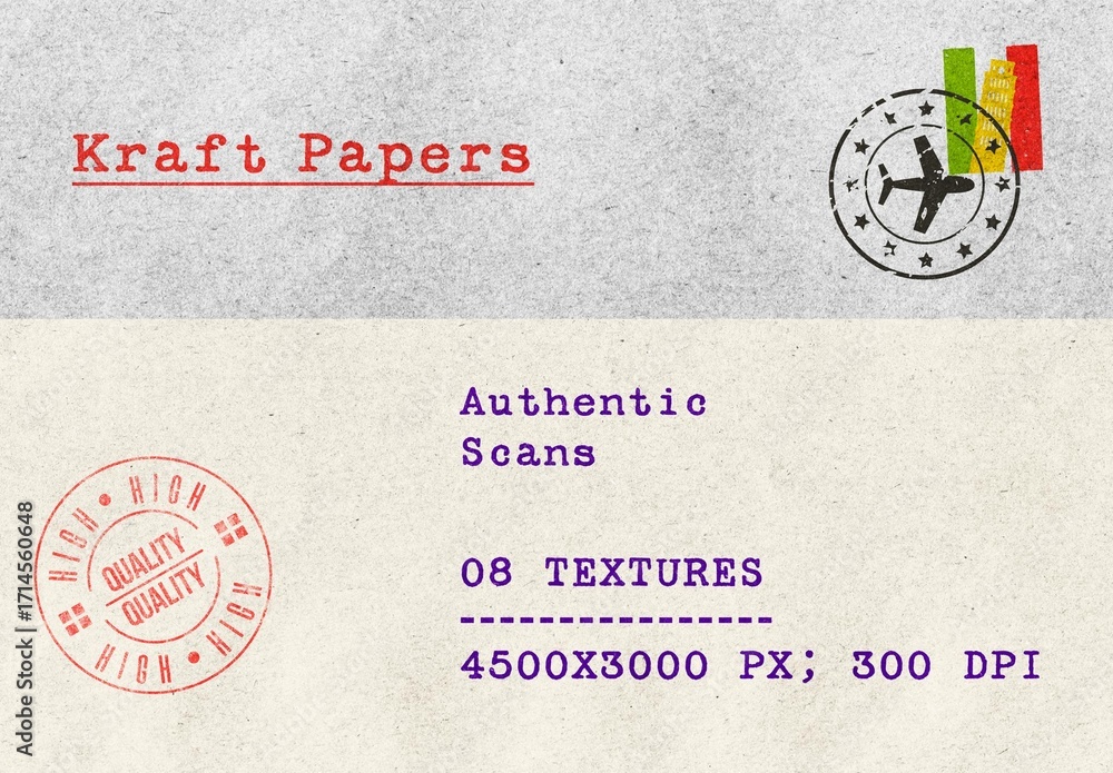 Authentic Kraft Paper Texture Overlays Stock Template | Adobe Stock