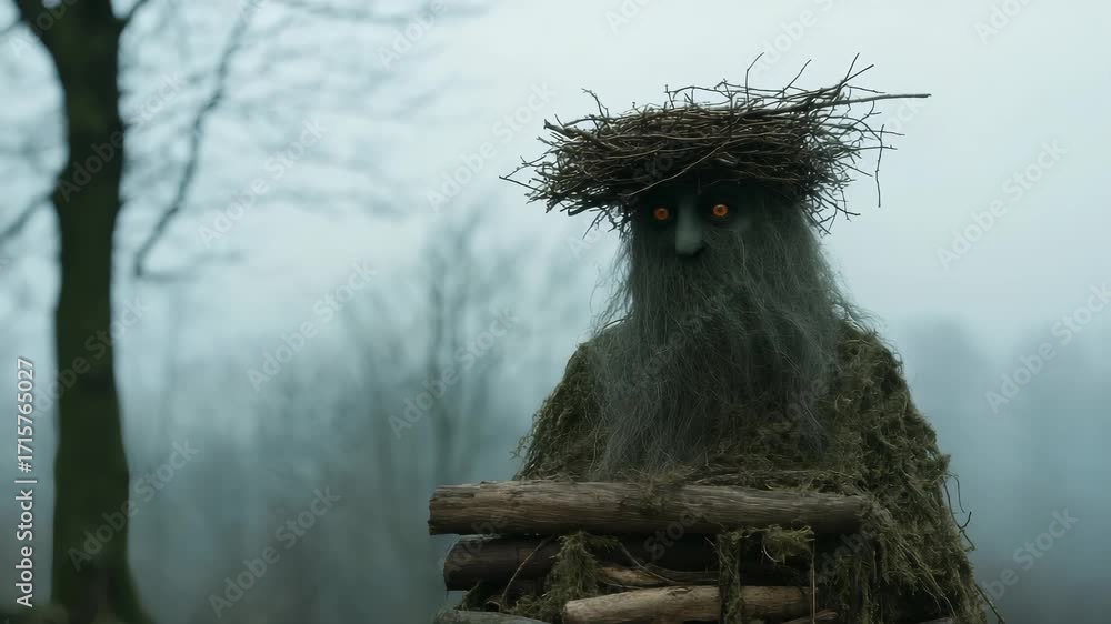 Spirit of Leshy: tree root foot, forest sentinel, wandering guide ...