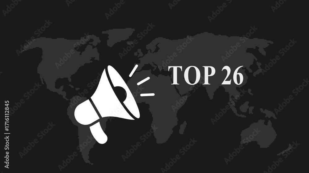 Global Announcement Megaphone Top 26 Ranking Announcement Broadcast ...