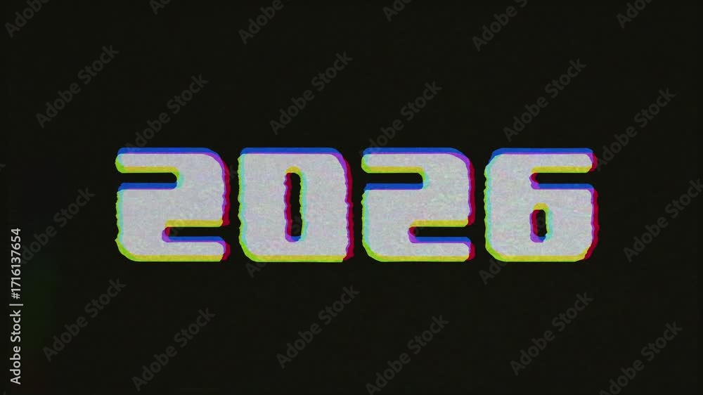 2026 Text Design. Loop Typography animation Design Element for New Year ...