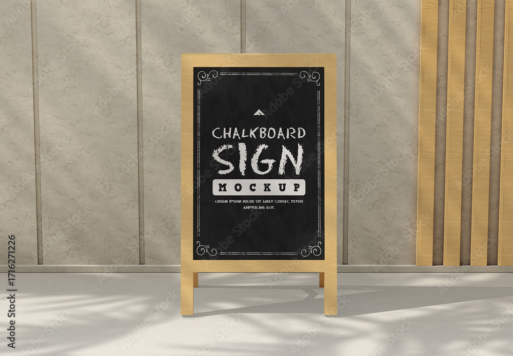 Chalkboard Sign Mockup Stock Template | Adobe Stock
