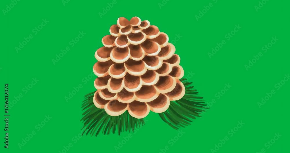 On start 3D render cone object rotating clockwise on transparent ...