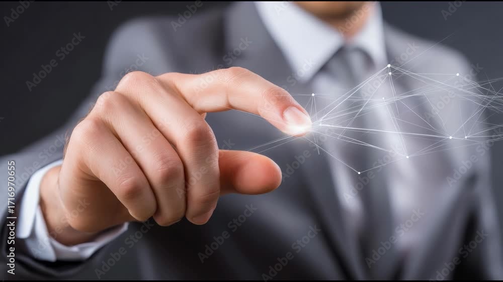 Professional man in a suit representing a smart business model mapper ...