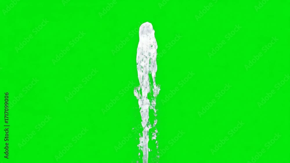 Dynamic Fountain Stream Animation on Green Screen Background for Visual ...