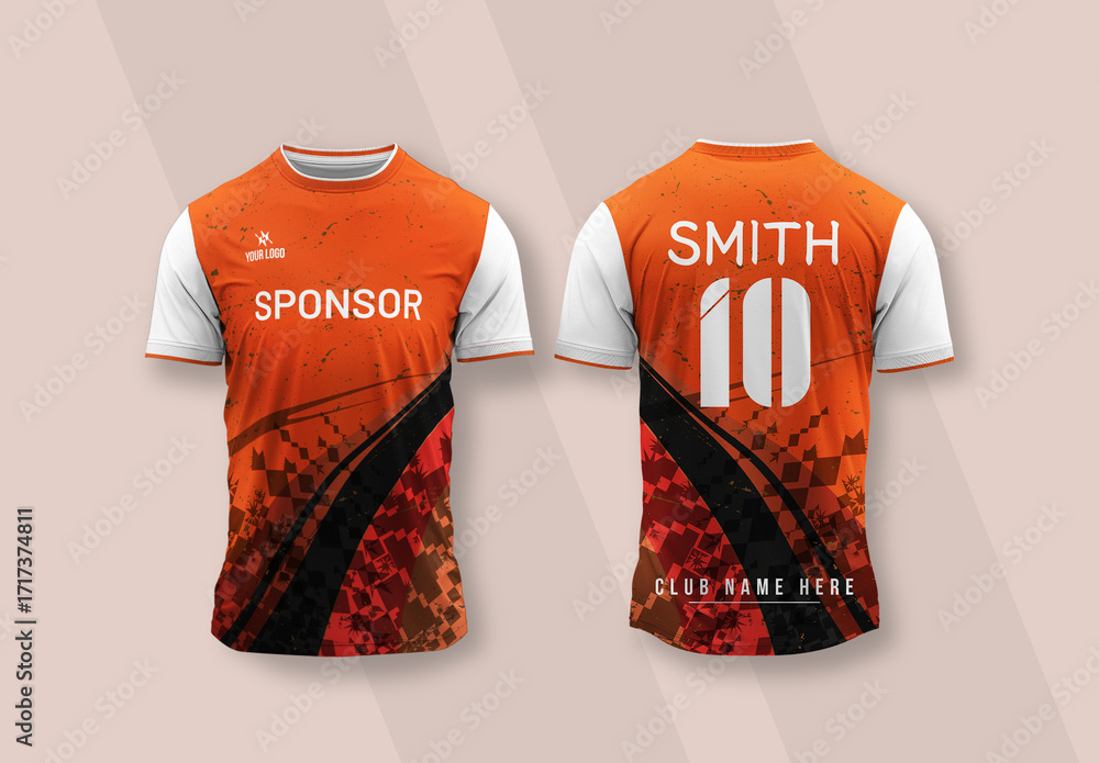 Editable Sport Jersey Design Template Stock Template | Adobe Stock