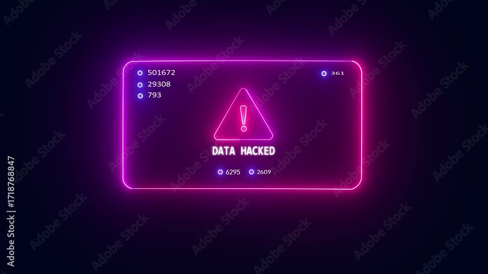 Computer Glitch Warning, Digital Threat Interface, System Overload ...