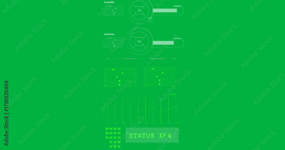 designer interacting with status interface on transparent UI showing ...
