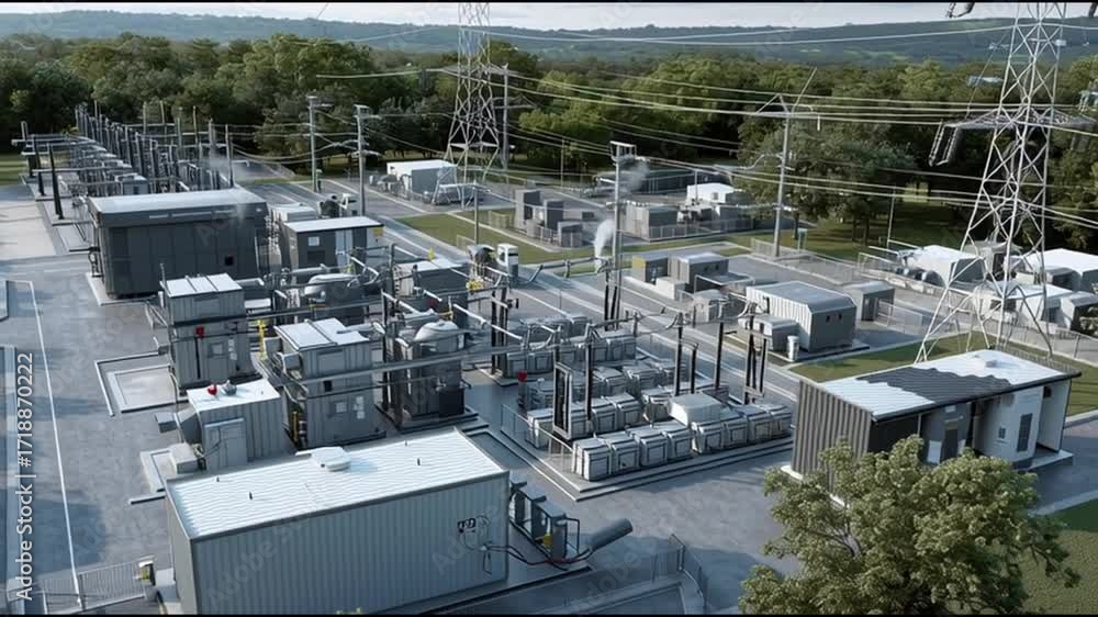 Vídeo do Stock: Small Modular Reactor. SMR. Nuclear Grid. Nuclear ...