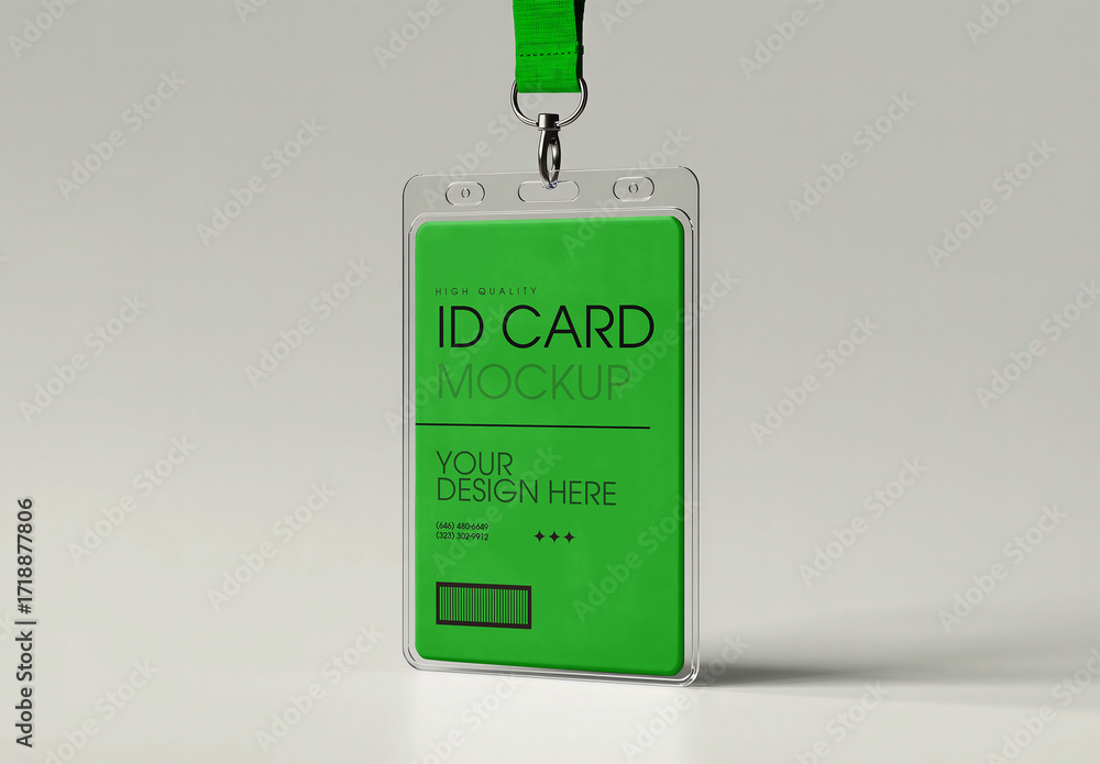 Hanging ID Card Mockup Stock Template | Adobe Stock