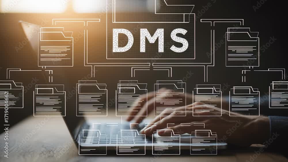 Document management system DMS. Folder structure and classification system. File and folder ...
