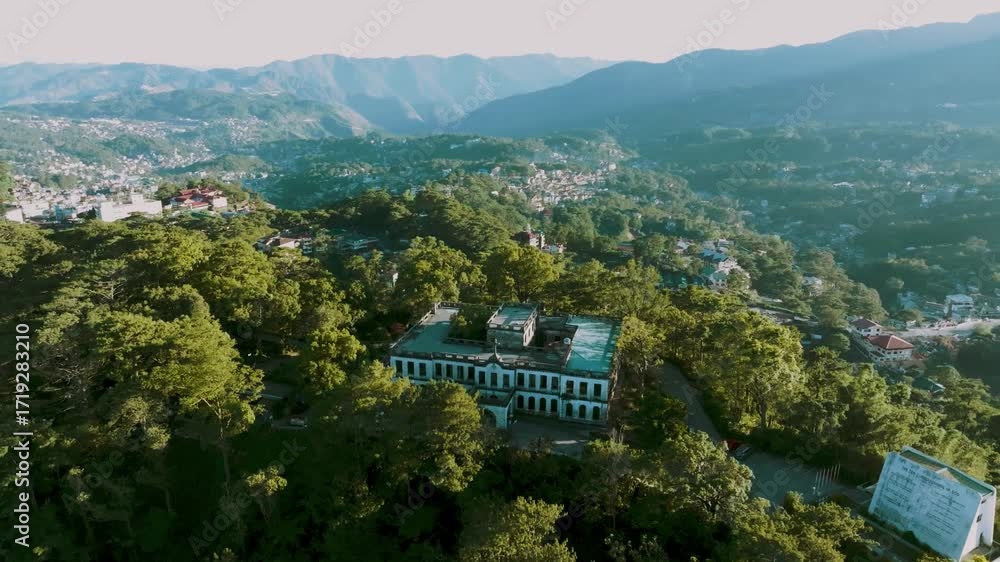 Aerial View of the Historic Old Diplomat Hotel Ruins in Baguio ...
