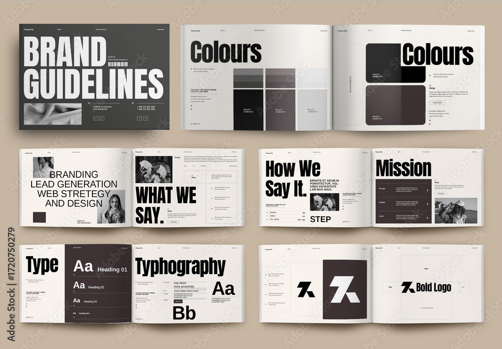 Corporate Brand Guidelines Stock Template | Adobe Stock