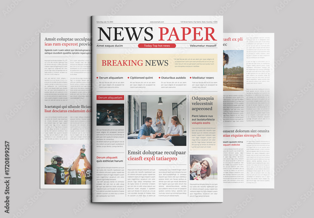 Modern Newspaper Template for Print Media News and Magazine Publication ...