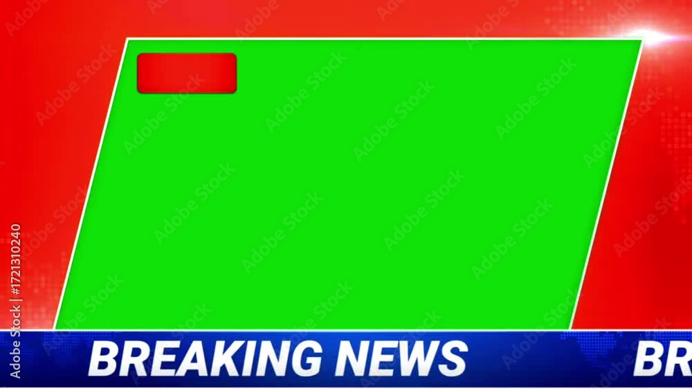 Breaking News Green Screen Template Overlay TV Broadcast News Frame ...