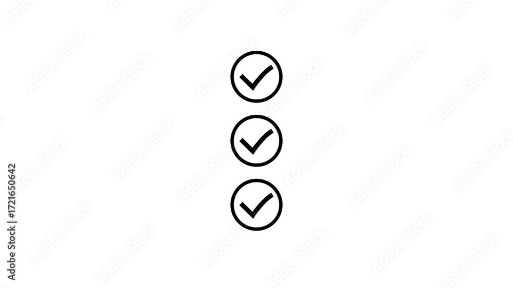 check tick mark icon animation, check mark sign, verify complete check ...