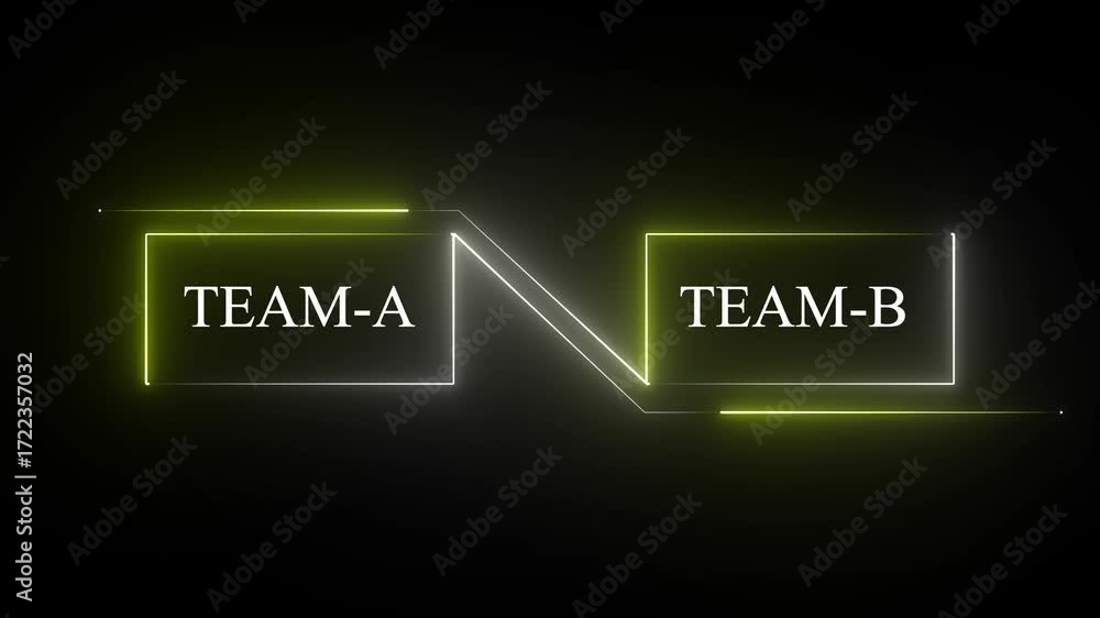 Versus Animation, Vs text WHITE and YELLIOW fire Animation, versus ...