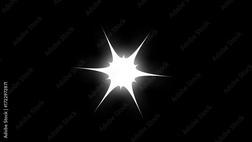twinkling motion graphics on black screen background. Shine effect ...