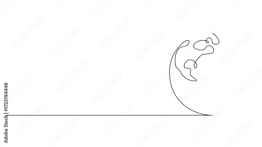 World Globe Animation – Continuous Single Line Drawing of Earth Planet ...