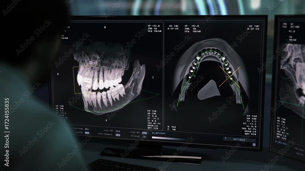 Stomatology software interface deals with teeth diagnostic process ...
