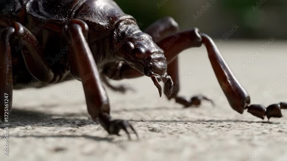 Giant Cave Cricket Crawls Across a Cement Surface During the Daytime in ...