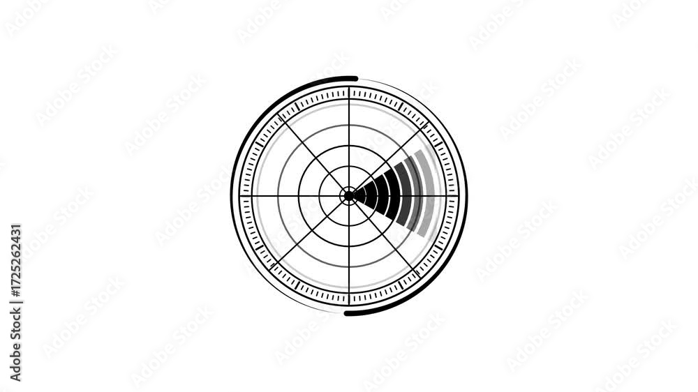 Realistic Radar in Searching. Air Search. Hood Radar Display. Military ...