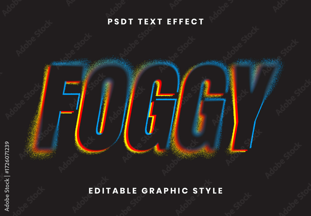 Colorful Haze Text Effect Dissolving Backlight 3D Font Stock Template ...