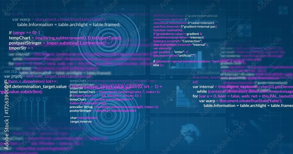 Vidéo Stock Startup code appearing on grid initiating radar overlay ...