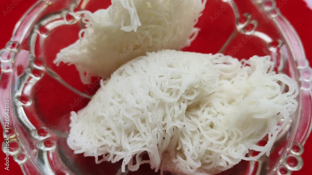 Steamed rice cake Idiyappam, string hopper or noolappam popular ...