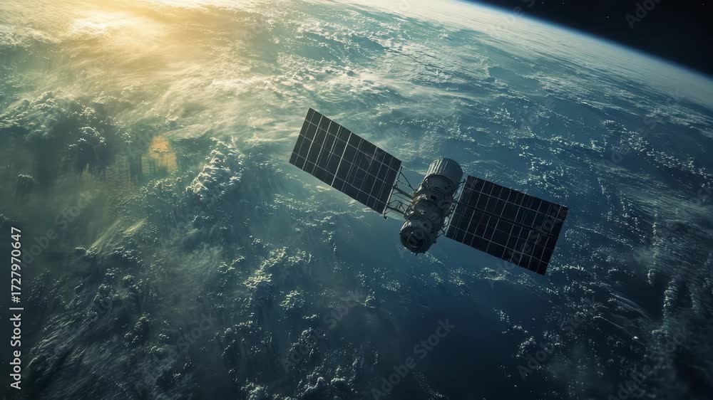 Satellite Earth Observation with Spacecraft and Solar Panels from Space ...