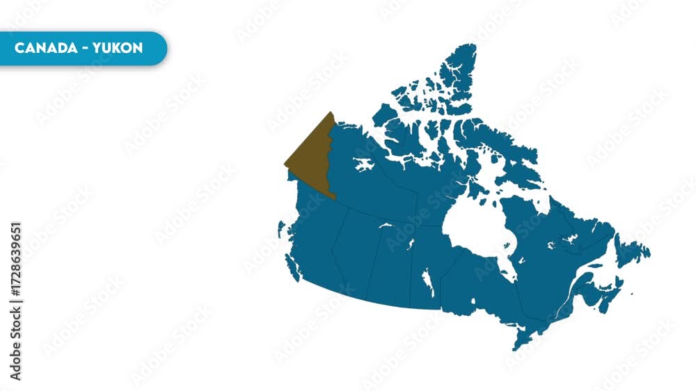Yukon Map Video, Canada map, Political Map of Canada, national flag and ...