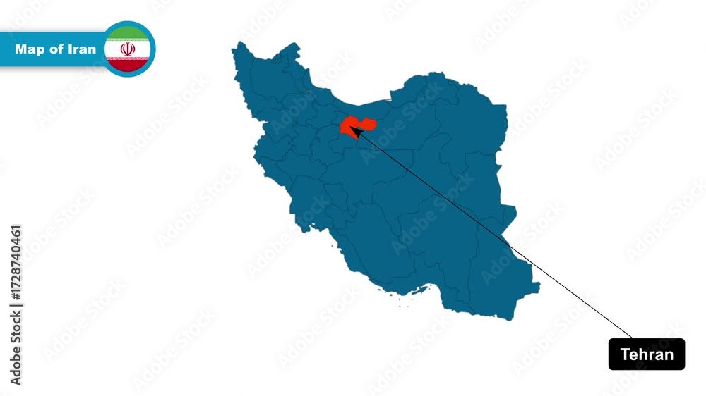 Tehran Map Video, Iran map, Political Map of Iran, with all states ...