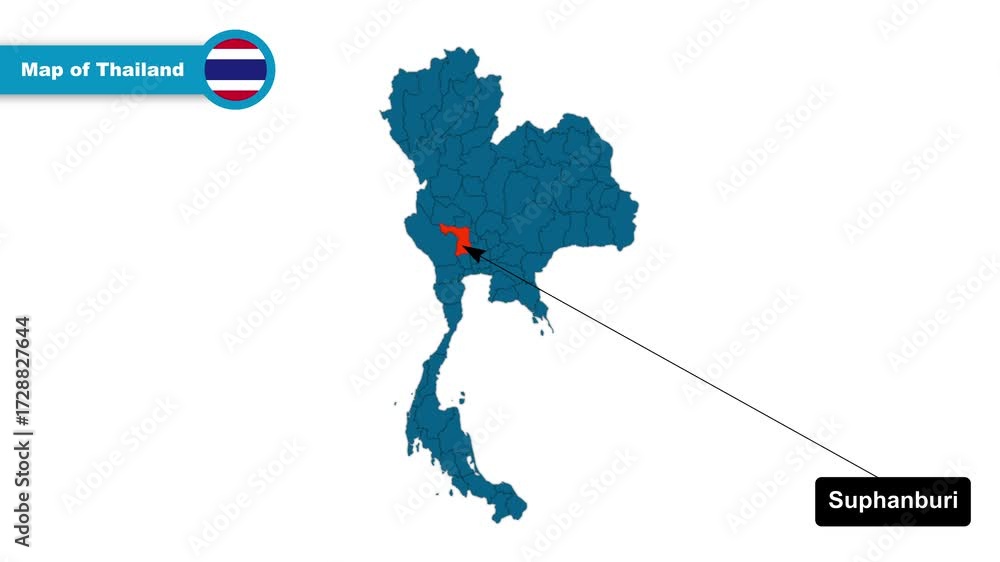 Suphanburi Map Video, Thailand map, Political Map of Thailand, with all ...