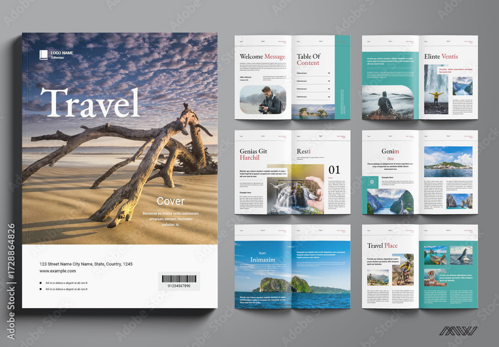 Travel Portfolio layout Stock Template | Adobe Stock