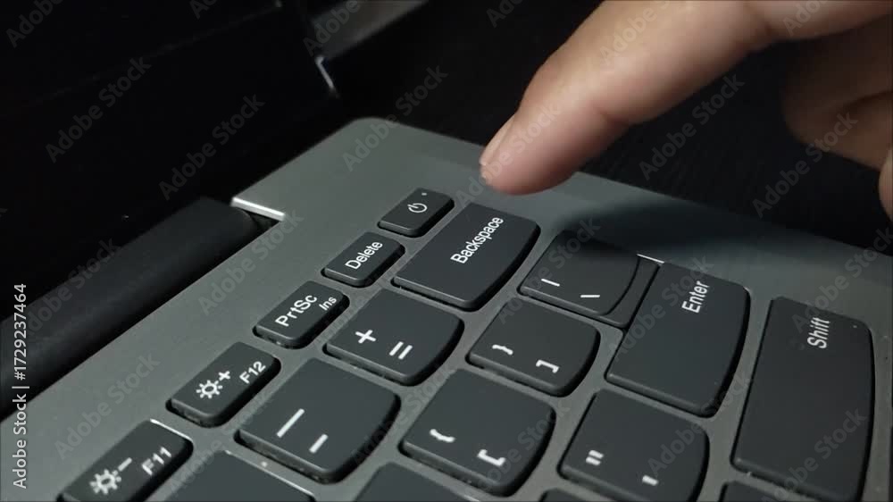 pressing the backspace key on the keyboard 素材庫影片 | Adobe Stock