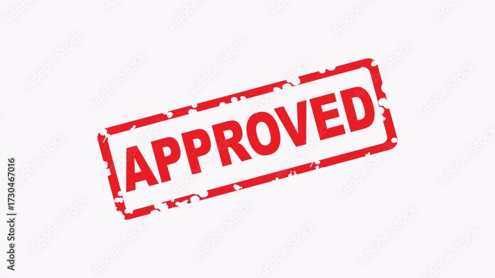 Red stamp with the word approved on it. Red approved stamp for business ...