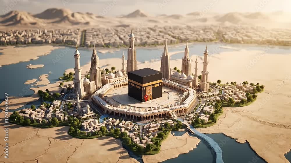 Animated 3D map shows the evolution of Mecca from a single point to a ...