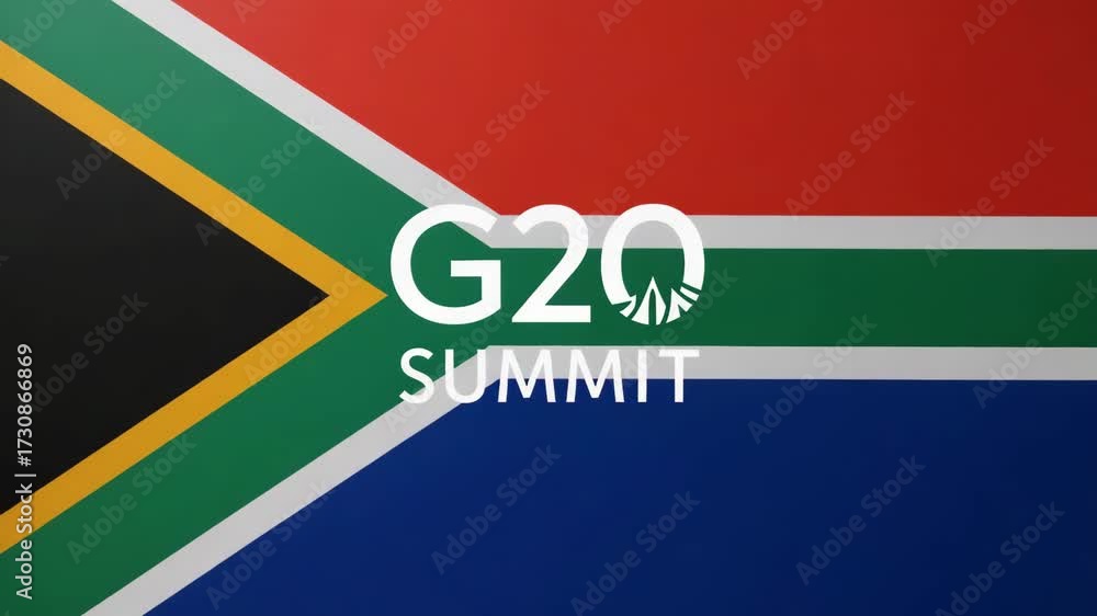 South African flag and G20 summit logo together symbolize global ...