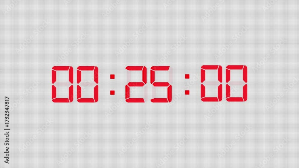 thirty seconds digital reverse countdown timer animation, digital ...