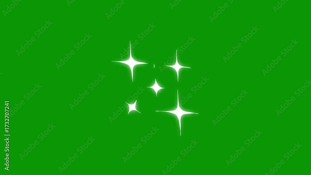 Vidéo Stock Twinkle star glitter sparkle, blinking light effect, white ...