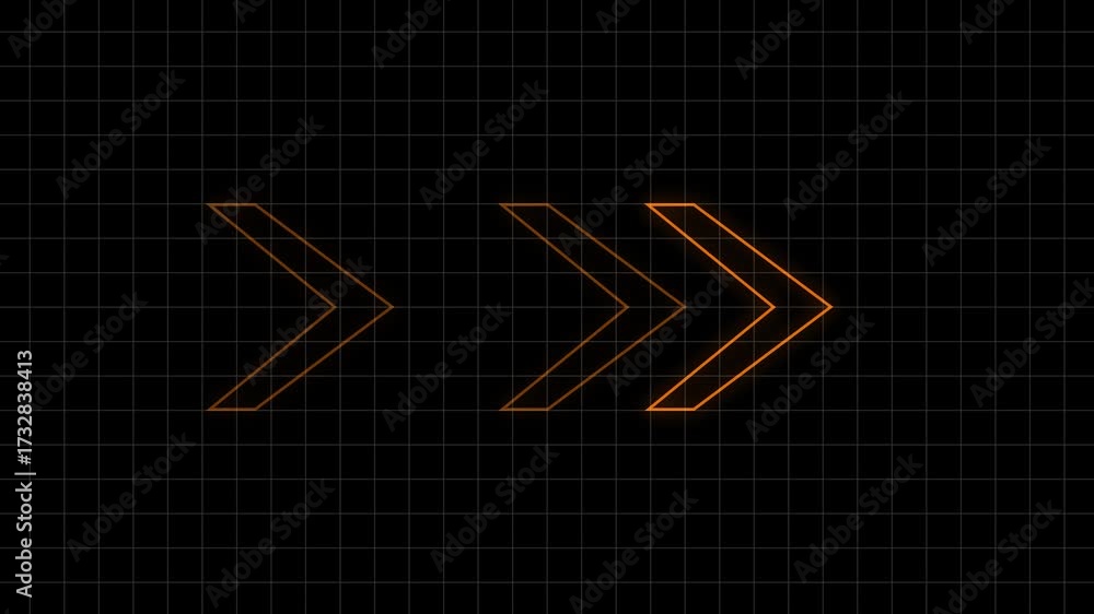 Right-directional arrow loop animation. Animated arrows for the overlay ...