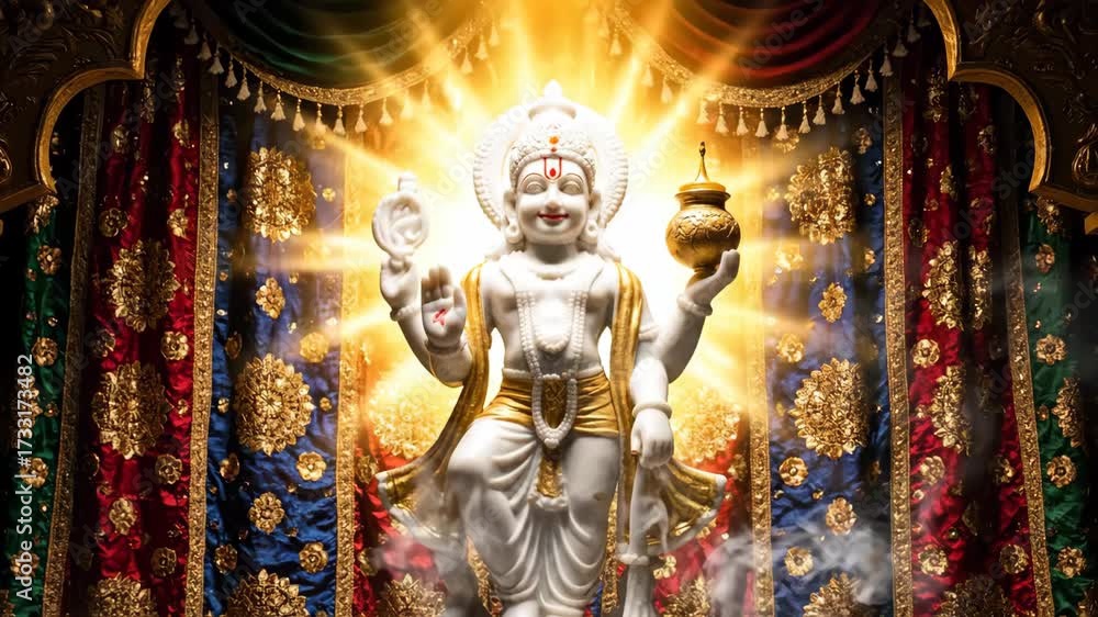 Lord dhanvantari hindu god of ayurveda worshipped during dhanteras ...