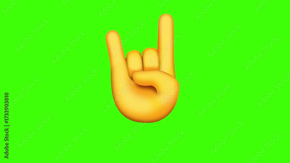 Sign of the Horns emoji animated. Sign of the Horns emoji animated 4k ...
