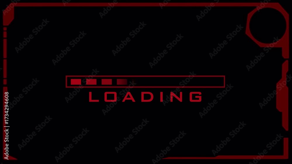 Loading screen animation, Futuristic animated fading box progress ...