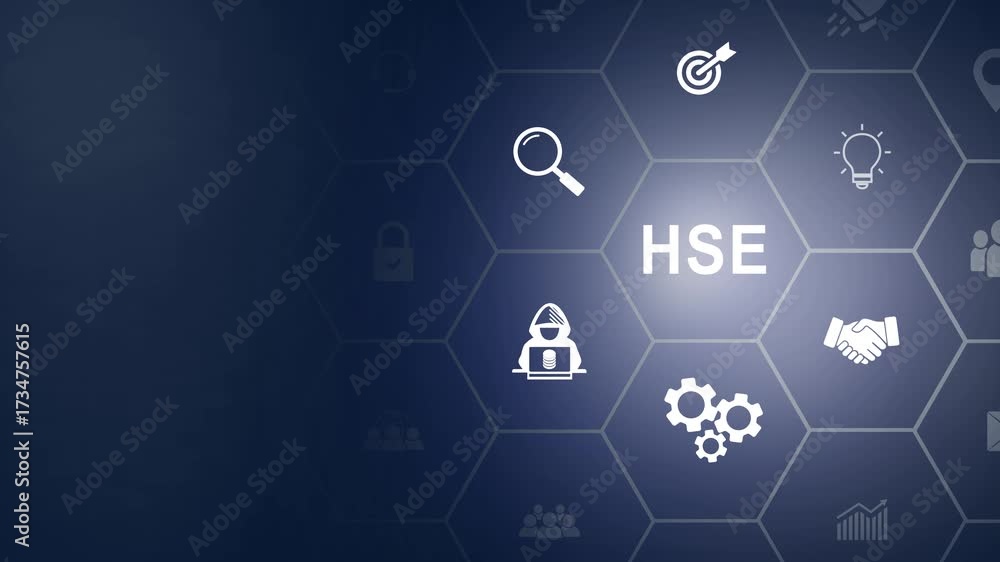 HSE-Health Safety Environment concept. Environmental management, health ...