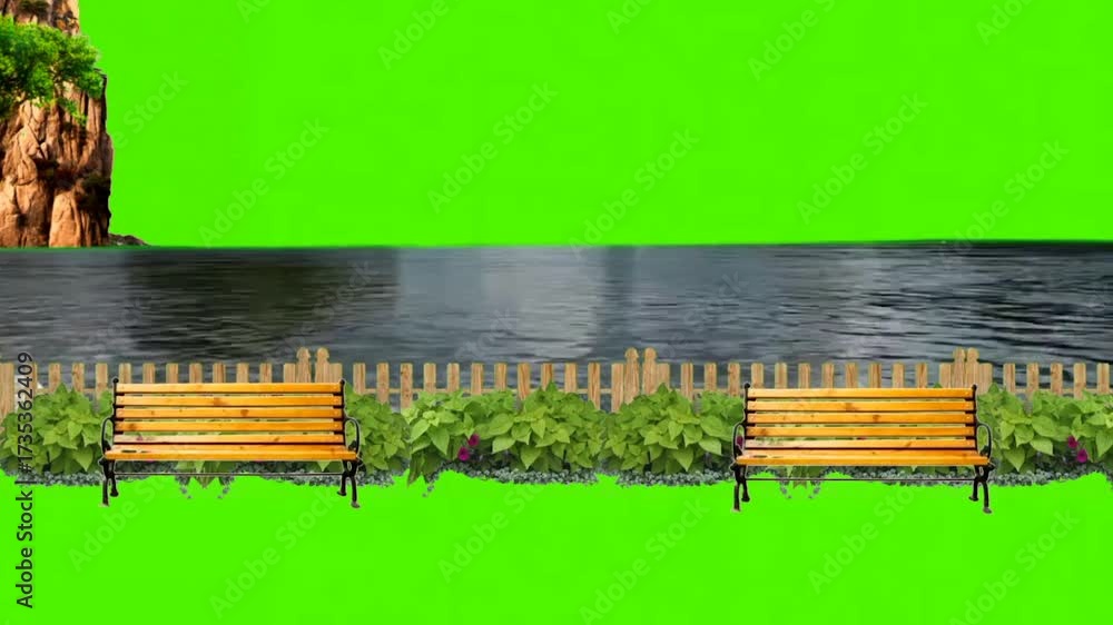 Best Beautiful River Green Screen Green Screen Sea Water Beach Green ...