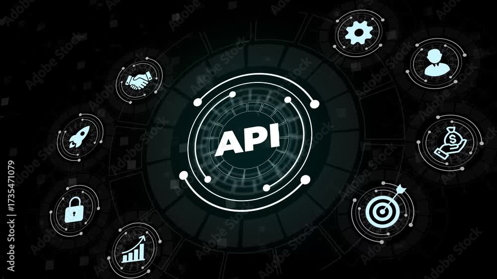API-Application Programming Interface concept,Businessman use AI to Software development tool ...