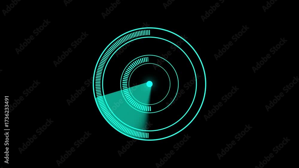 Vidéo Stock Abstract Hud call Radar screen animation. Signal ...